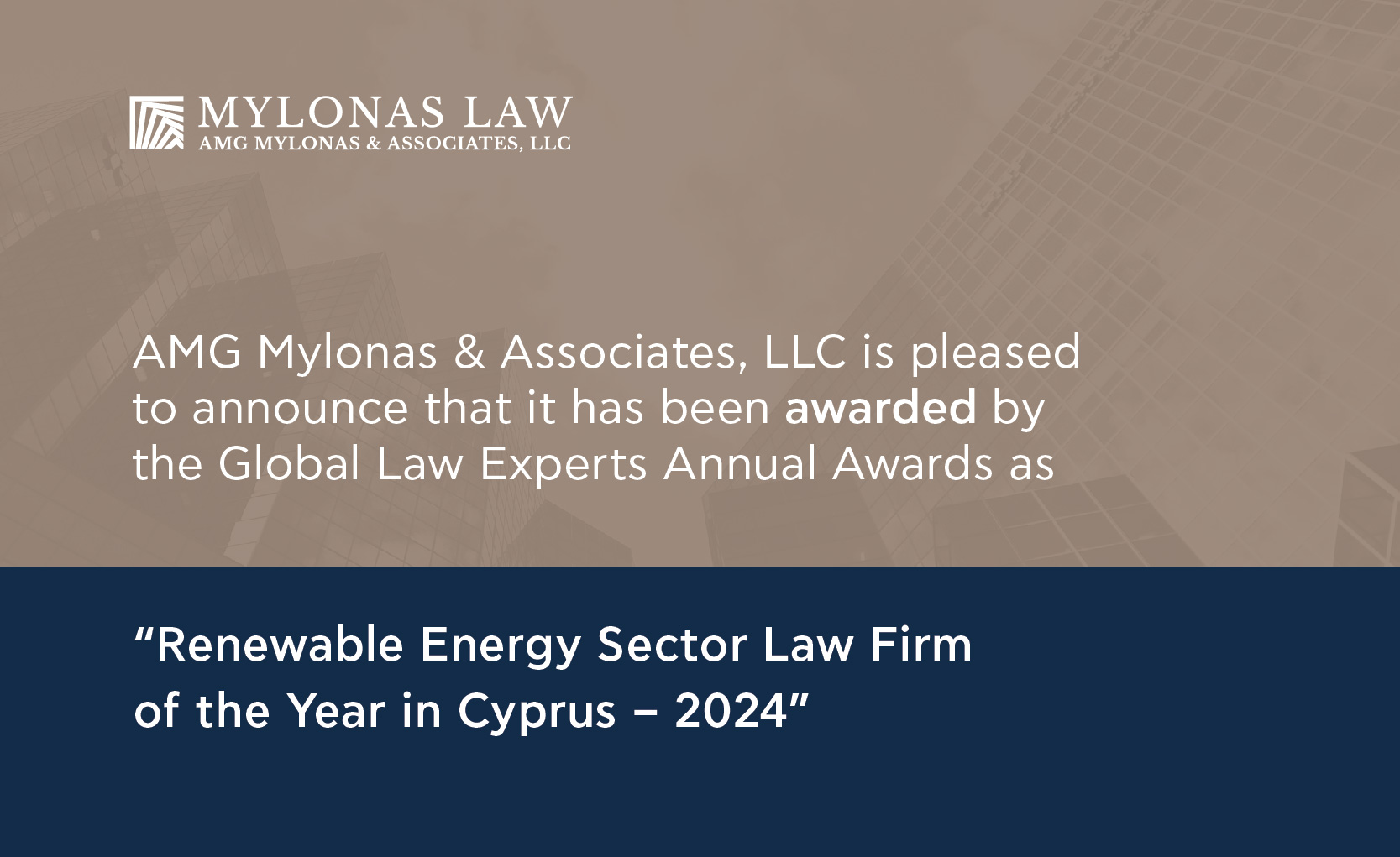 AMG Mylonas & Associates, LLC is pleased to announce that it has been...